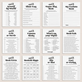Book Club Games Printable | Reading Group Games & Activities – LittleSizzle