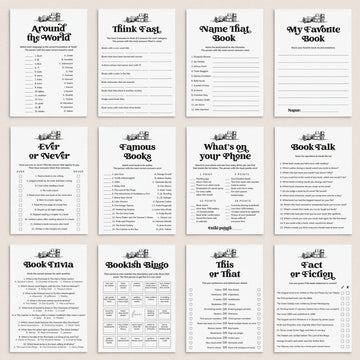 Book Club Games Printable | Reading Group Games & Activities – LittleSizzle