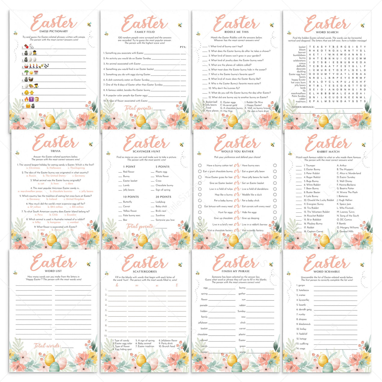 Spring Games and Activities Printable | Springtime Ideas for All Ages ...