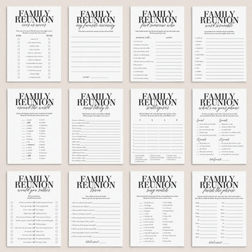 Family Reunion Ideas | Printable Family Reunion Games – LittleSizzle