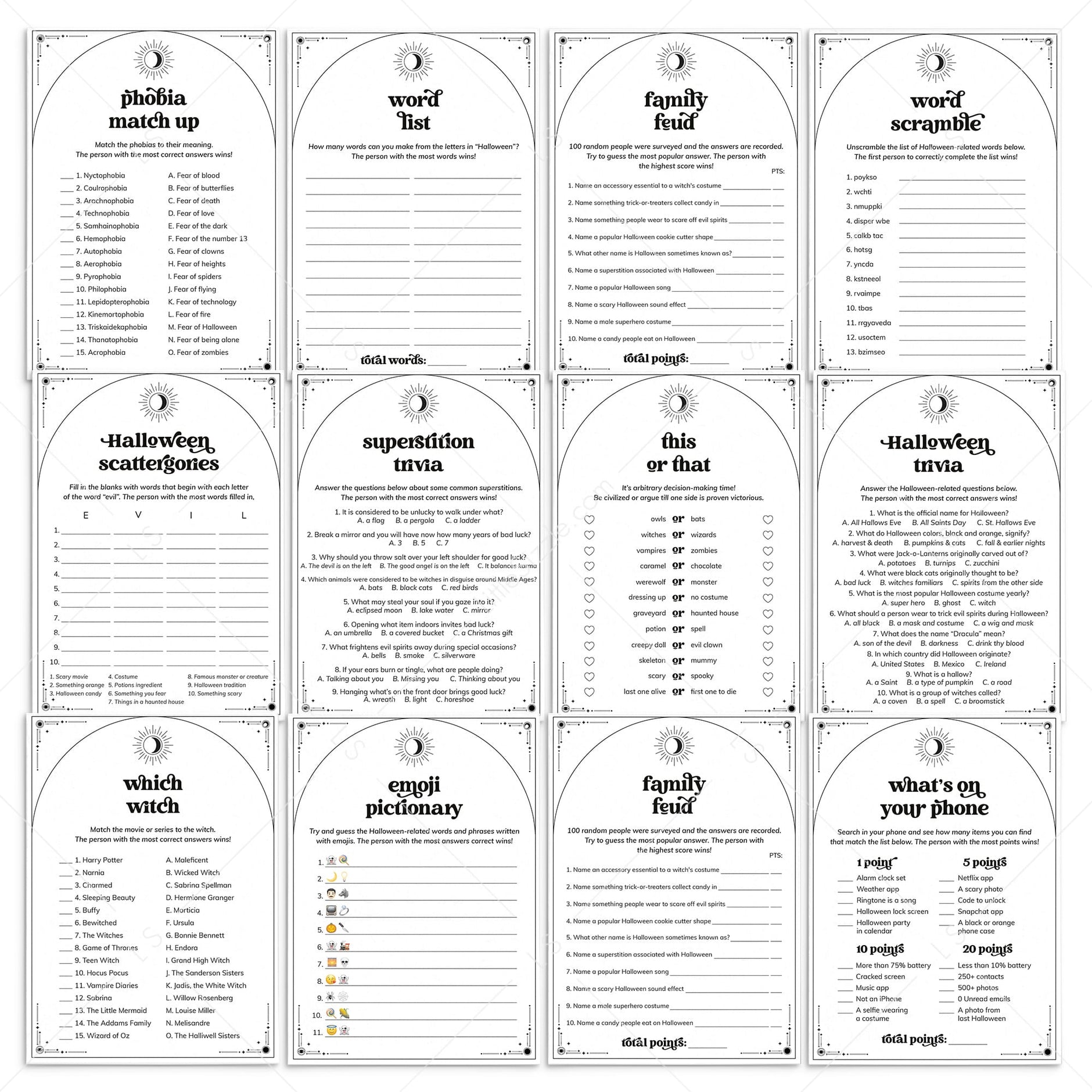Halloween Party Games for Kids & Adults | Printable – LittleSizzle