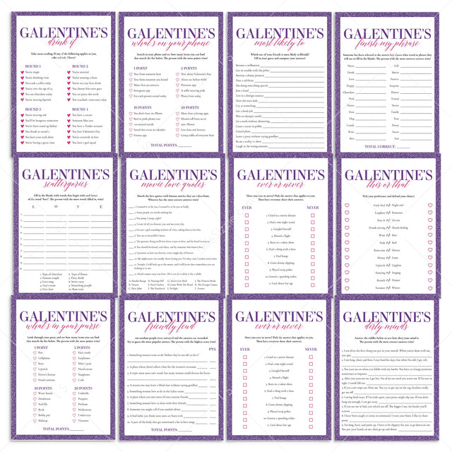 Galentine's Day Party Games Printable & Virtual | The Best Girl Party ...