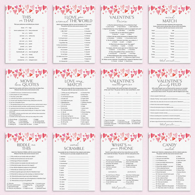 Valentine's Day games | Virtual Valentine's Day party games | Download ...