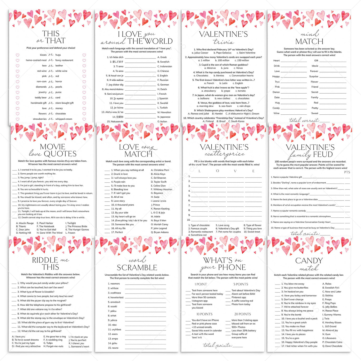 Valentine's Day games | Virtual Valentine's Day party games | Download ...