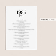 1994 Trivia Quiz with Answer Key Instant Download | Fun Facts 1994 ...