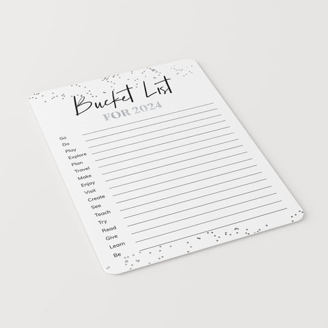 New Year Bucket List Printable | Instant Download – LittleSizzle