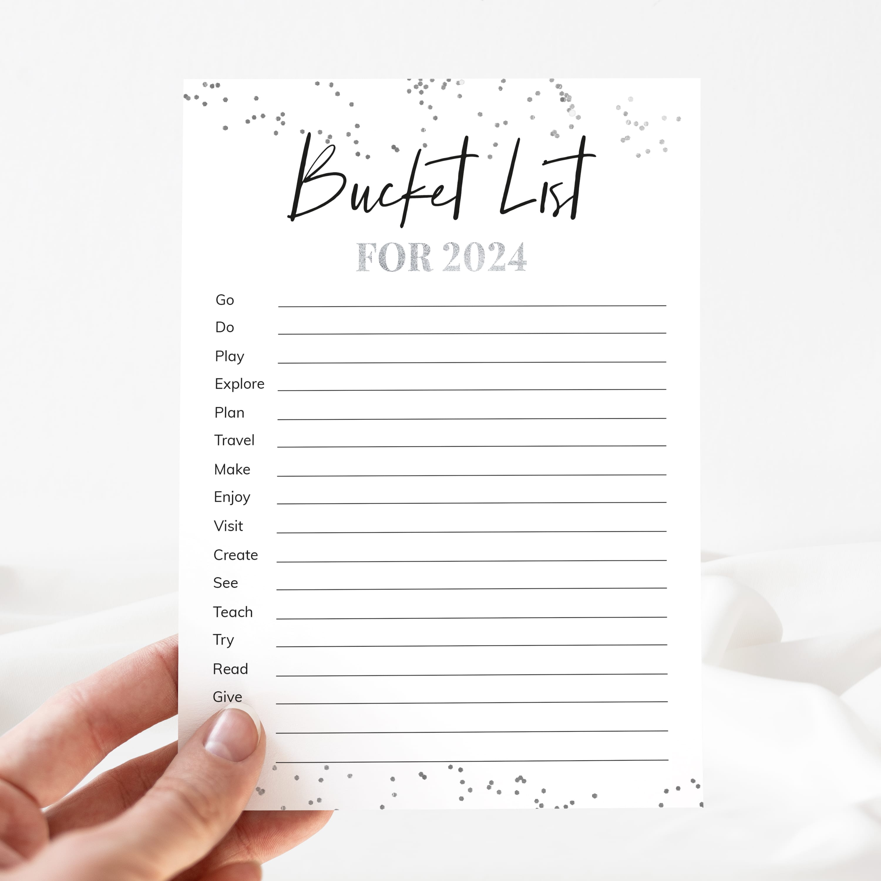 New Year Bucket List Printable | Instant Download – LittleSizzle