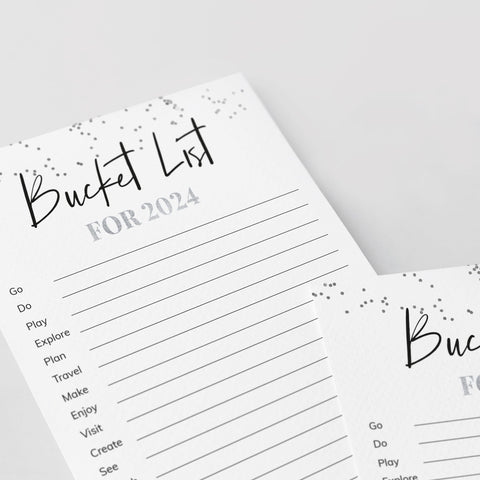 New Year Bucket List Printable | Instant Download – LittleSizzle