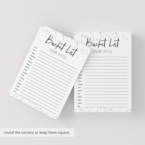 New Year Bucket List Printable | Instant Download – LittleSizzle
