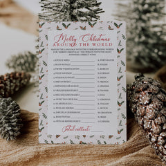 Merry Christmas Around the World Game Printable | Instant Download ...