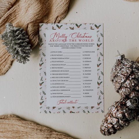 Merry Christmas Around the World Game Printable | Instant Download ...