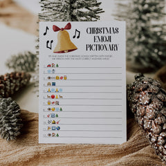 Christmas Songs Emoji Pictionary Game Printable | Instant Download ...