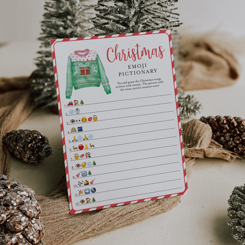 Christmas Carol Emoji Pictionary Game for Ugly Sweater Party – LittleSizzle