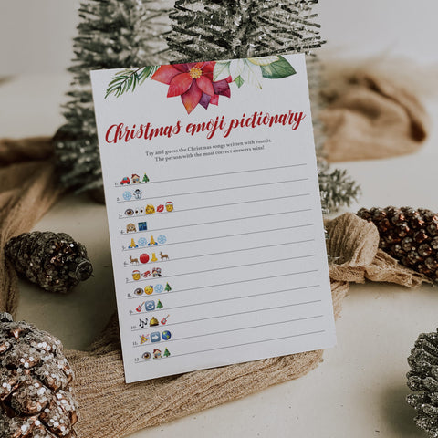 Christmas Emoji Pictionary Printable | Instant download – LittleSizzle