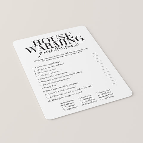Simple Housewarming Party Game Printable Guess The House – LittleSizzle