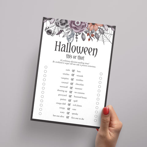 Printable Halloween This or That Questions | Instant Download ...