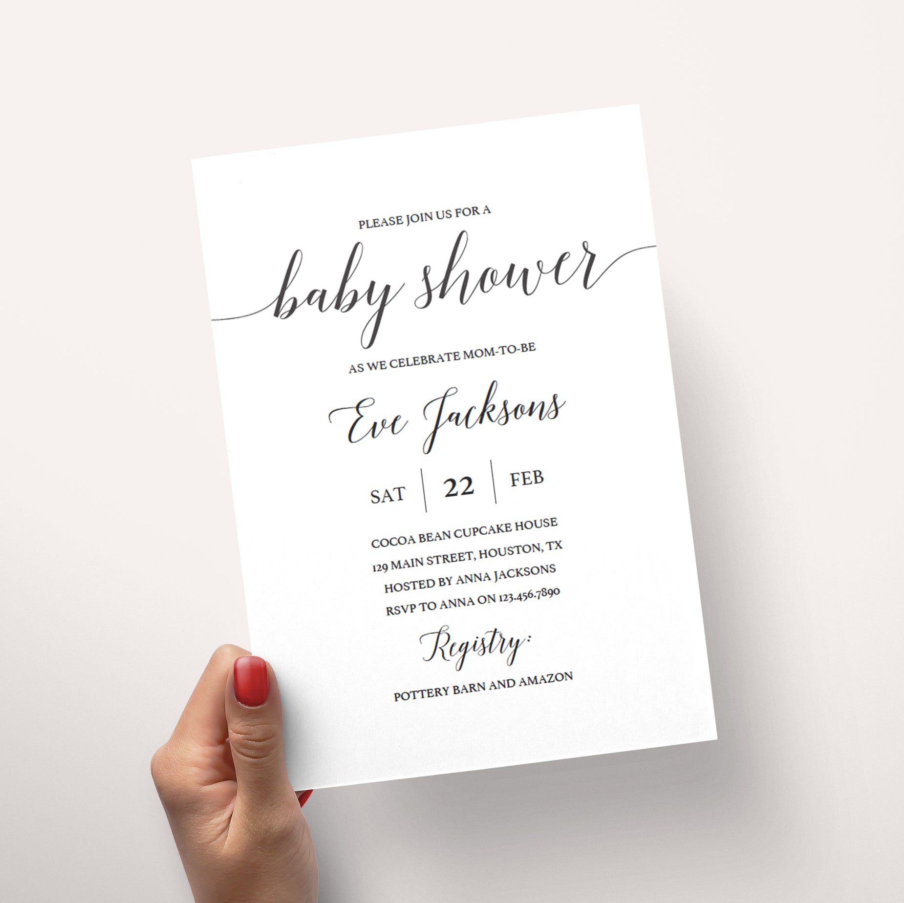 Free sample invitation template to try out – LittleSizzle