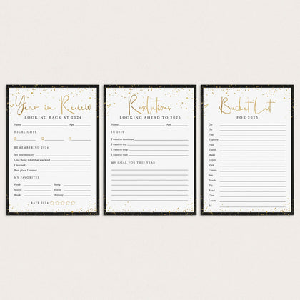 Year in Review Cards Printable | New Year's Eve Activities – LittleSizzle