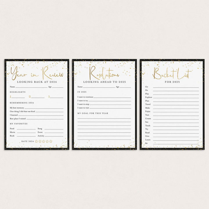 Year in Review Cards Printable | New Year's Eve Activities – LittleSizzle