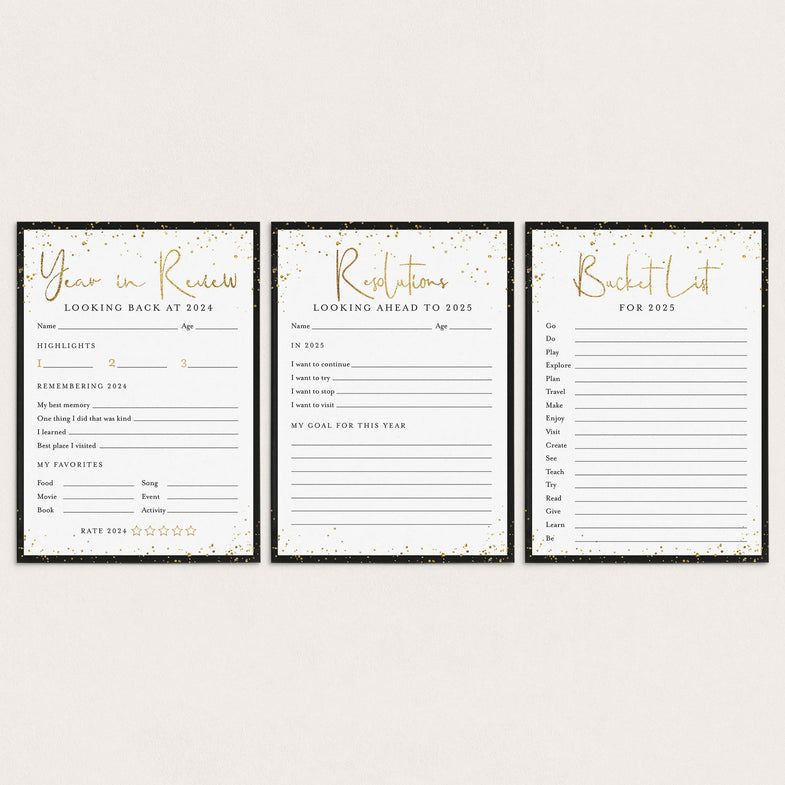 Year in Review Cards Printable | New Year's Eve Activities – LittleSizzle