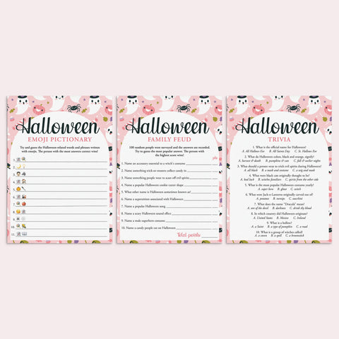 Not So Spooky Halloween Games Bundle for Ghouls | Pink Halloween Ideas ...