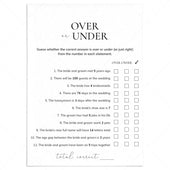 Over or Under Game Templates | Editable | Instant Download – LittleSizzle