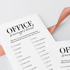 Office Scavenger Hunt Cards Printable | Instant Download – LittleSizzle