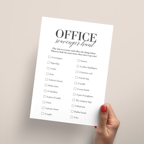 Office Scavenger Hunt Cards Printable | Instant Download – LittleSizzle