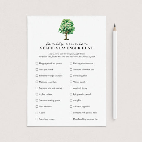 Family Reunion Scavenger Hunt Instant Download | Fun Family Reunion ...