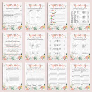 Spring Games and Activities Printable | Springtime Ideas for All Ages ...