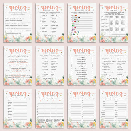 Spring Games and Activities Printable | Springtime Ideas for All Ages ...