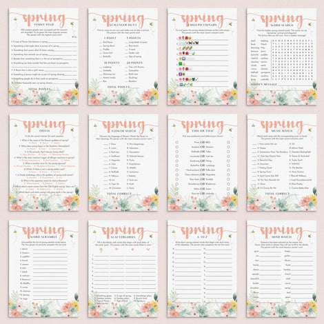 Spring Games and Activities Printable | Springtime Ideas for All Ages ...