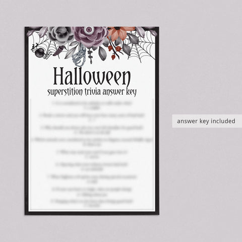 Superstition Trivia Questions and Answers Printable | Instant Download – LittleSizzle