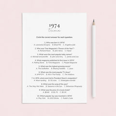 1974 Quiz and Answers Printable | All About The Year 1974 Trivia ...