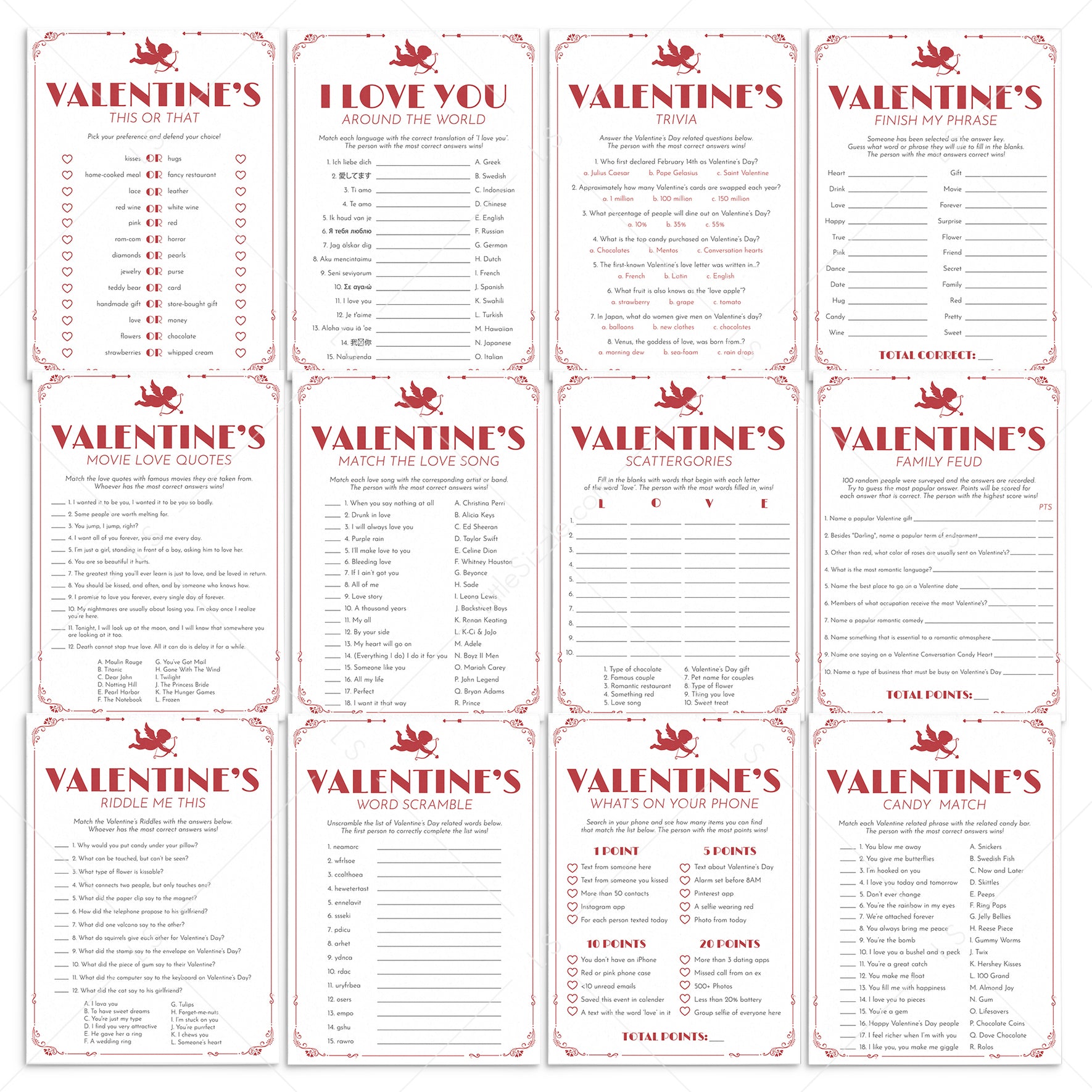 Valentine's Day games | Virtual Valentine's Day party games | Download ...