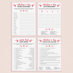4 (Virtual) Valantine's Day Party Games | Instant Download – LittleSizzle