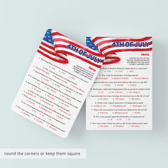 4th of July Trivia | Printable & Virtual | Independence Day Quiz ...