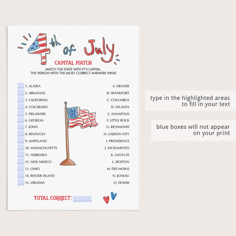 8 Fun Fourth of July Games | Printable & Fillable PDF Templates ...