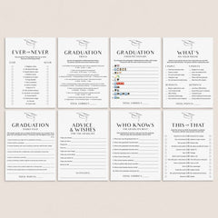 Simple Graduation Games Bundle Printable – LittleSizzle