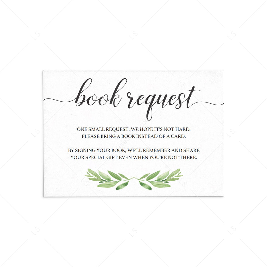 Editable book request cards | Printable baby shower bring-a-book ...