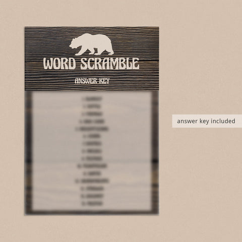 Little Bear Baby Word Scramble Game printable – LittleSizzle