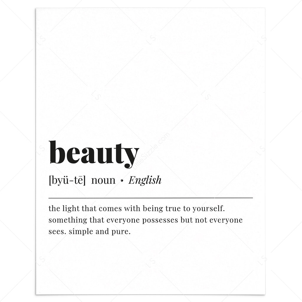 Beauty Definition Print | Beauty Salon Wall Art | Instant Download ...