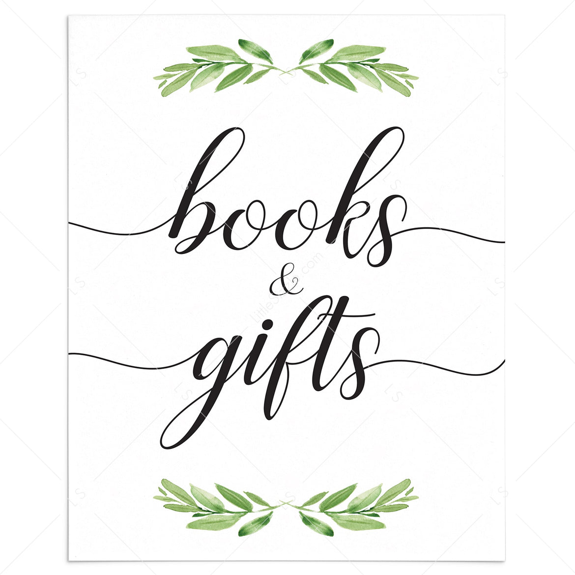 Printable Books & Gifts table signs for baby shower | Instant download ...