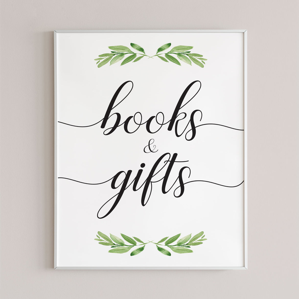 Printable Books & Gifts table signs for baby shower | Instant download ...