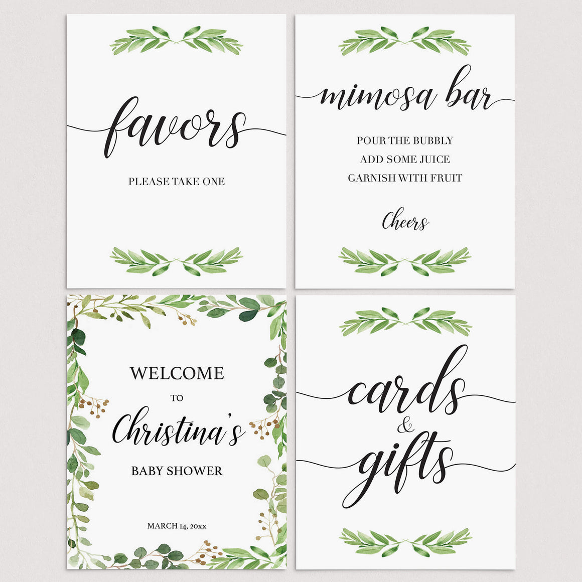 Printable baby shower signs | DIY baby shower decorations | Instant ...