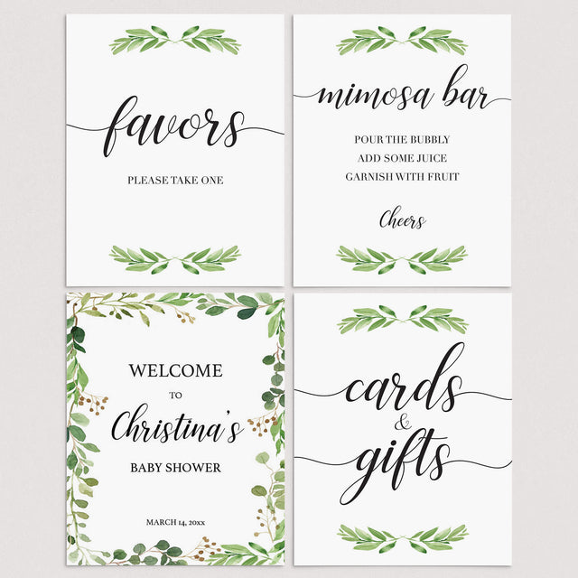 Printable Party Decorations | Table signs, Welcome signs, Favor tags ...
