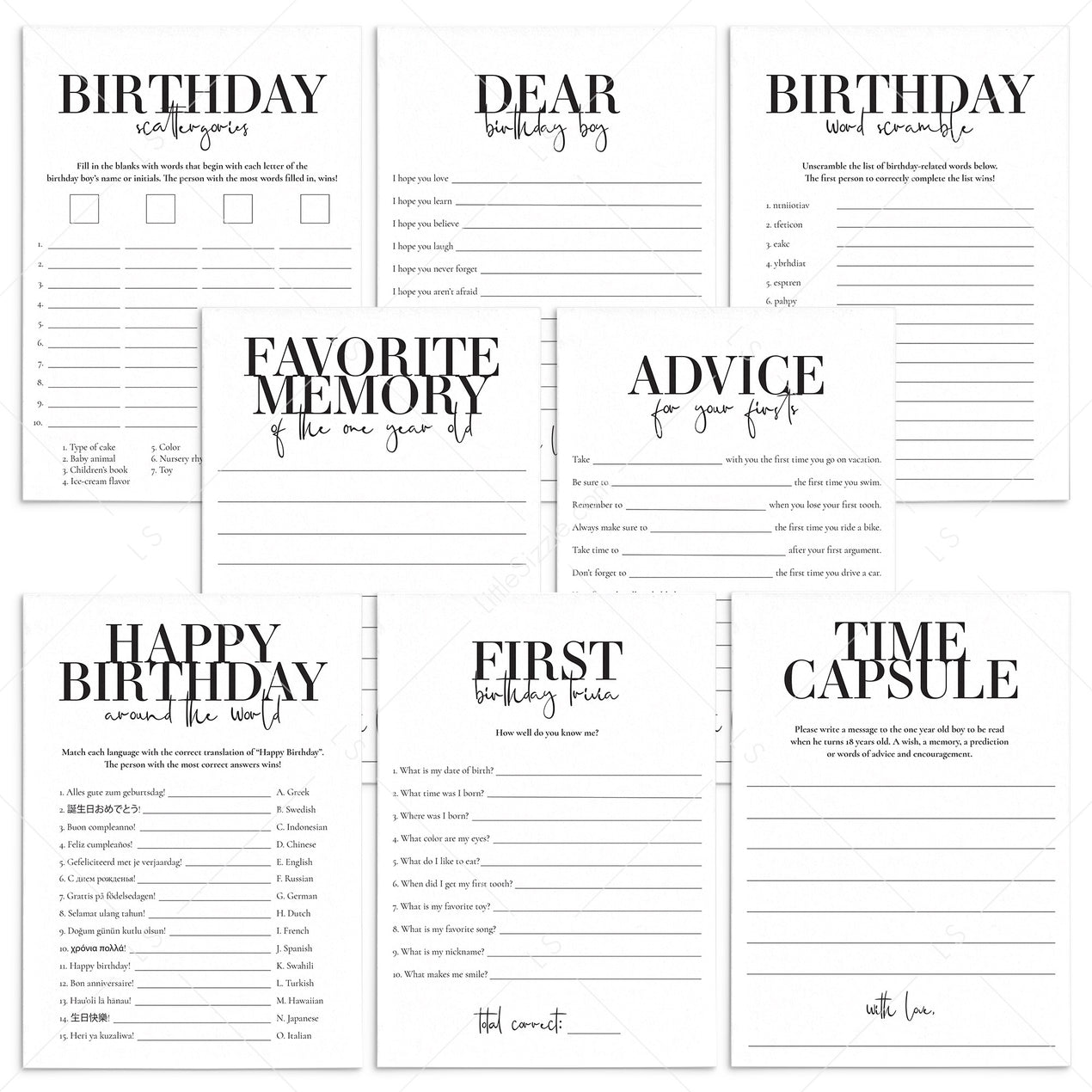 First Birthday Boy Party Ideas | Boy 1st Birthday Games – LittleSizzle