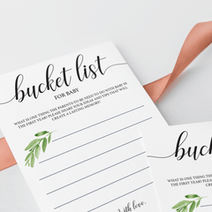 Baby Bucket List Cards printable | Instant download baby keepsakes ...