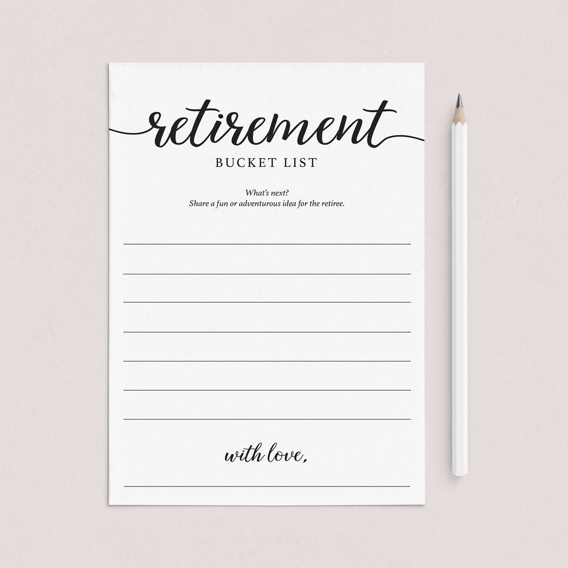 Retirement Bucket List Cards Printable | Bucket List for the Retiree ...