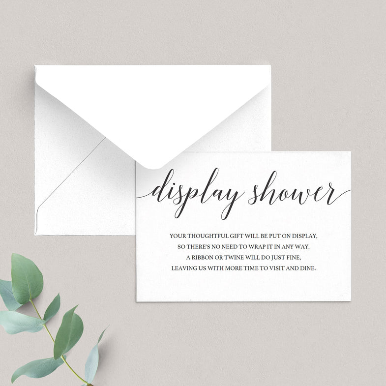 Display Shower Insert Cards | Editable Templates | Instant Download ...